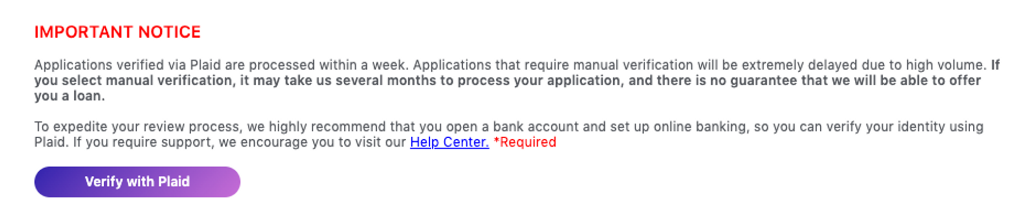 How do I verify with Plaid with a different bank?