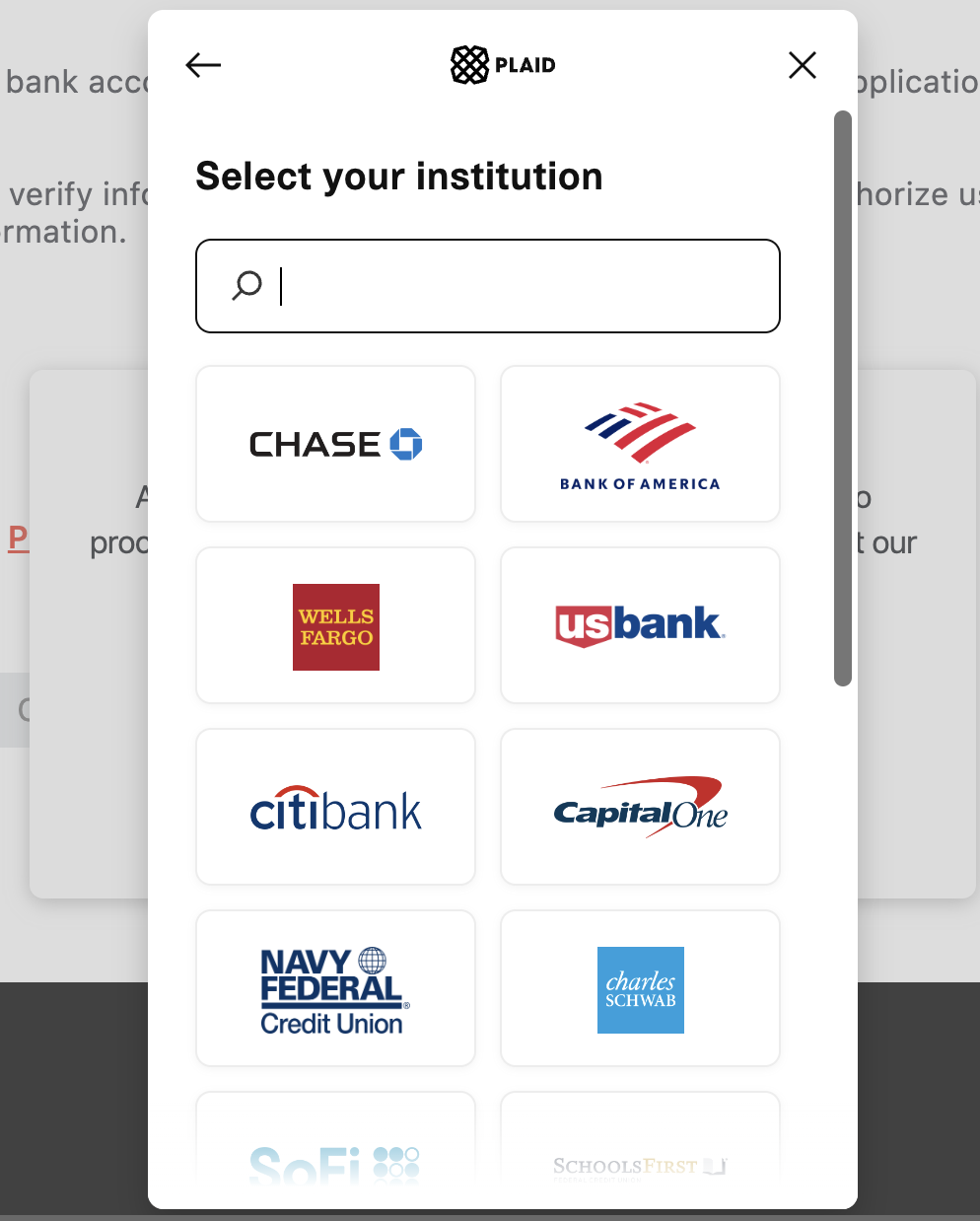 How do I verify with Plaid with a different bank?