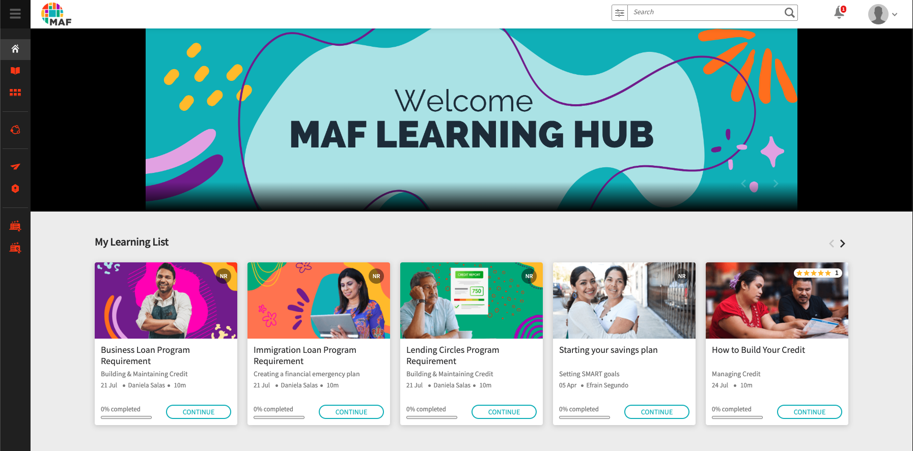 What is the MAF Learning Hub?